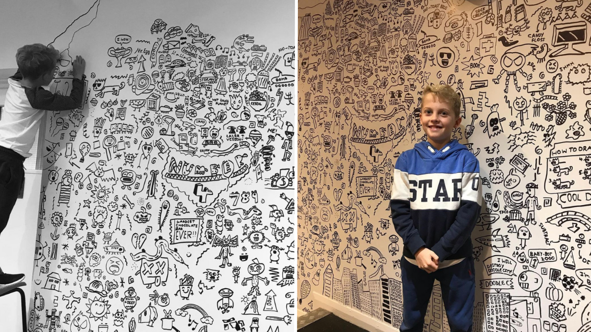 9-Year-Old Boy Always Gets in Trouble for Doodling in Class – But Then He Lands a Job to ...